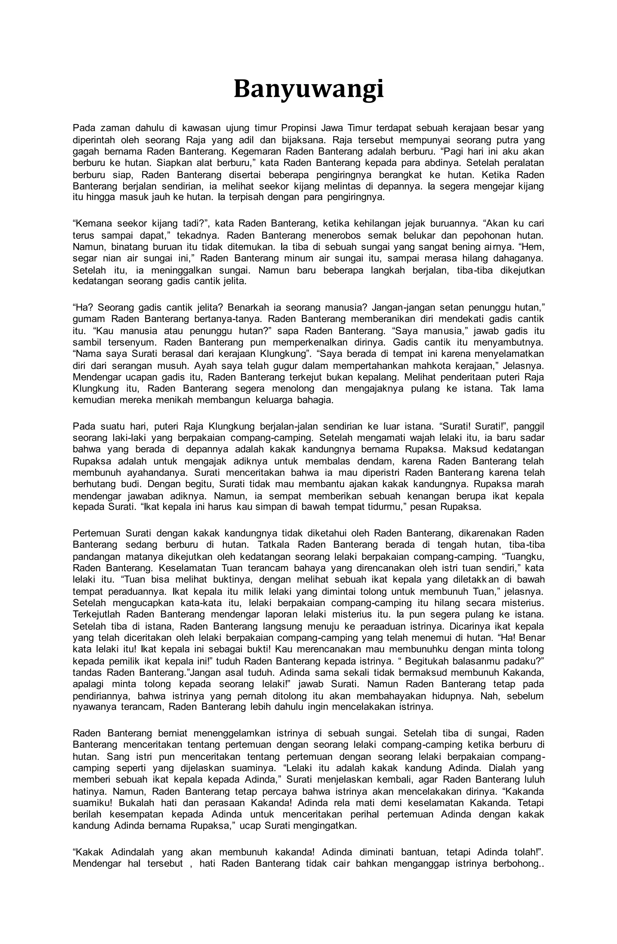 Kumpulan Dongeng Jawa | DOCX