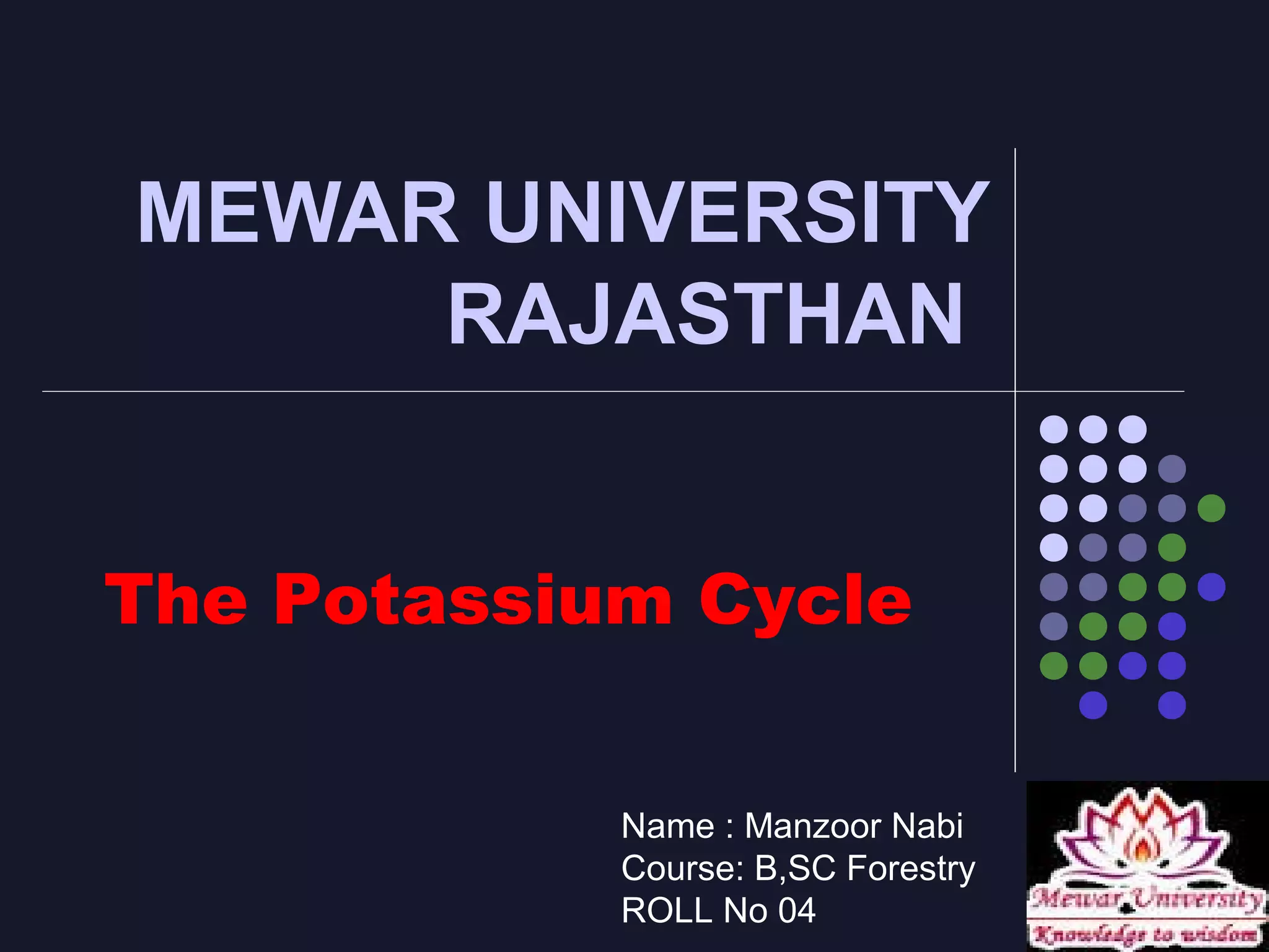 The Potassium Cycle | PPT