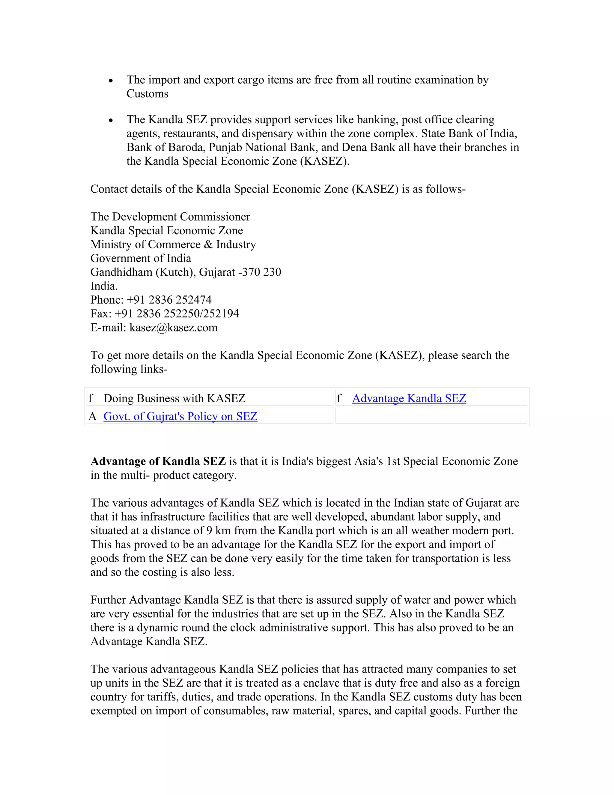 Kandla special economic zone | DOC