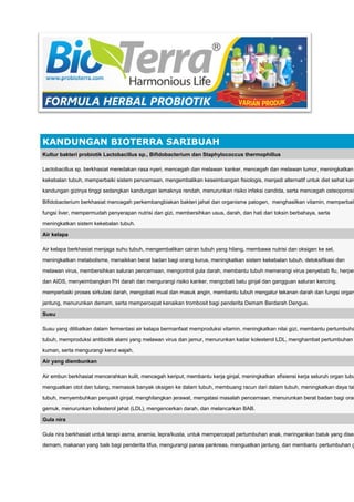 Kandungan bioterra saribuah | DOC