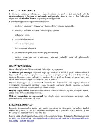 Kandydoza - informacje ogólne | PDF | Skin and Dermatology | Diseases ...