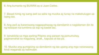 mga awit: salamin ng kultura sa pilipino | PPTX