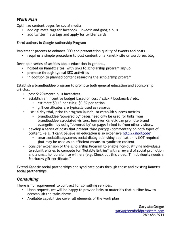 Kanetix socialproposal | PDF