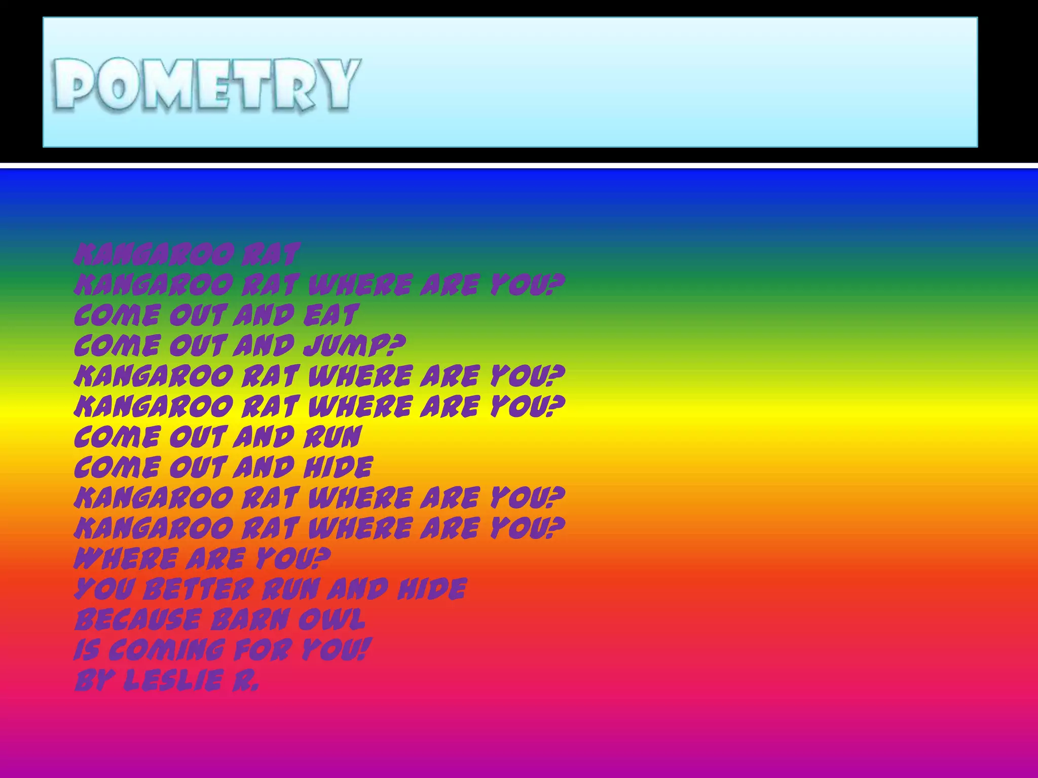 Kangaroo mouse leslie2 | PPT