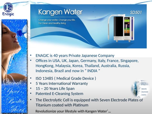 Kangen Alkaline Ionized Water - For Good Health | PPT