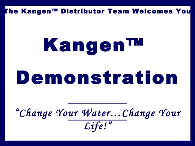 Kangen Water Presentation | PPT