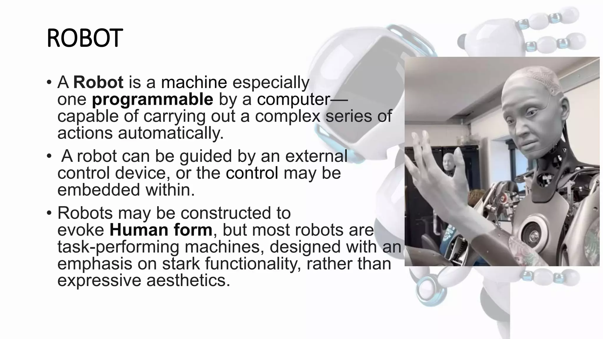 ARTIFICIAL INTELLIGENCE & ROBOTICS | PPTX