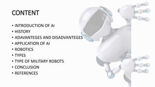 Applications Of Artificial Intelligence In Robotics
