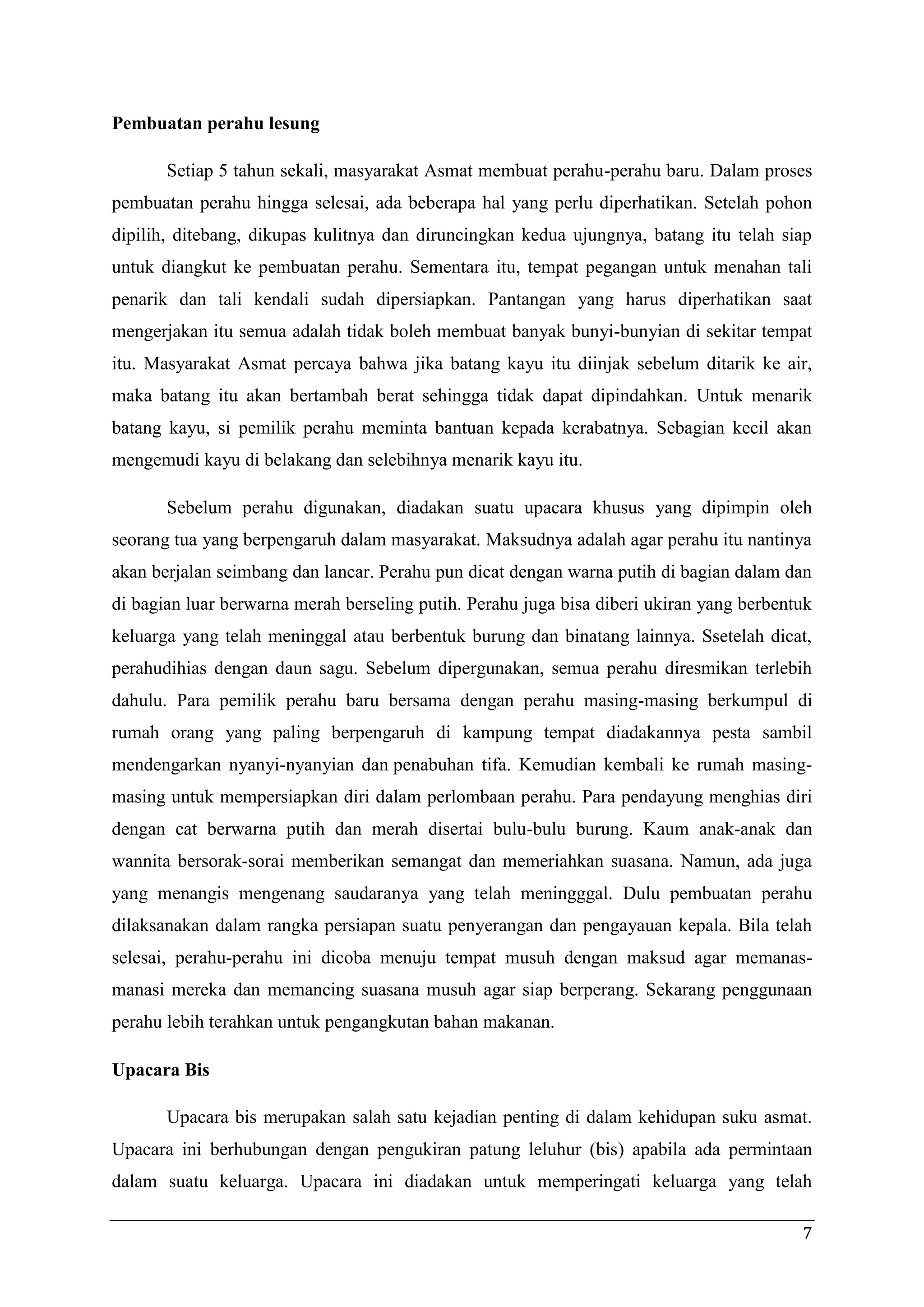 Kanibalisme suku asmat | DOCX