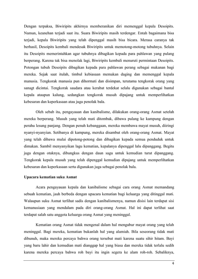 Kanibalisme suku asmat | PDF