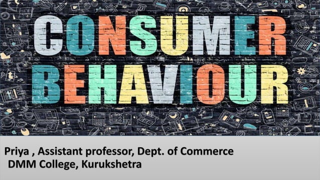 Consumer Behaviour introduction and Determinants | PPTX
