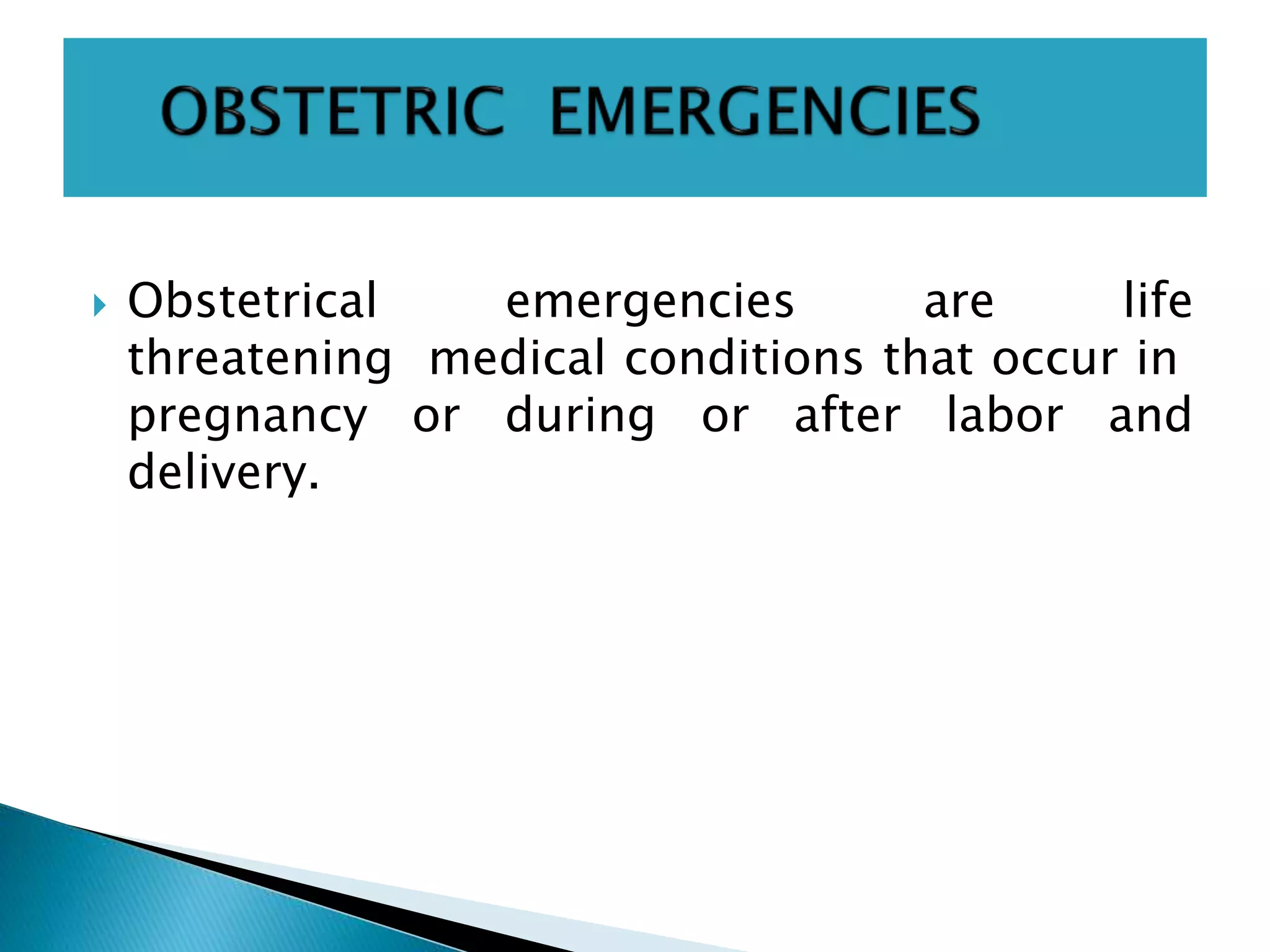 Respiratory and obstetric emergencies management | PPT