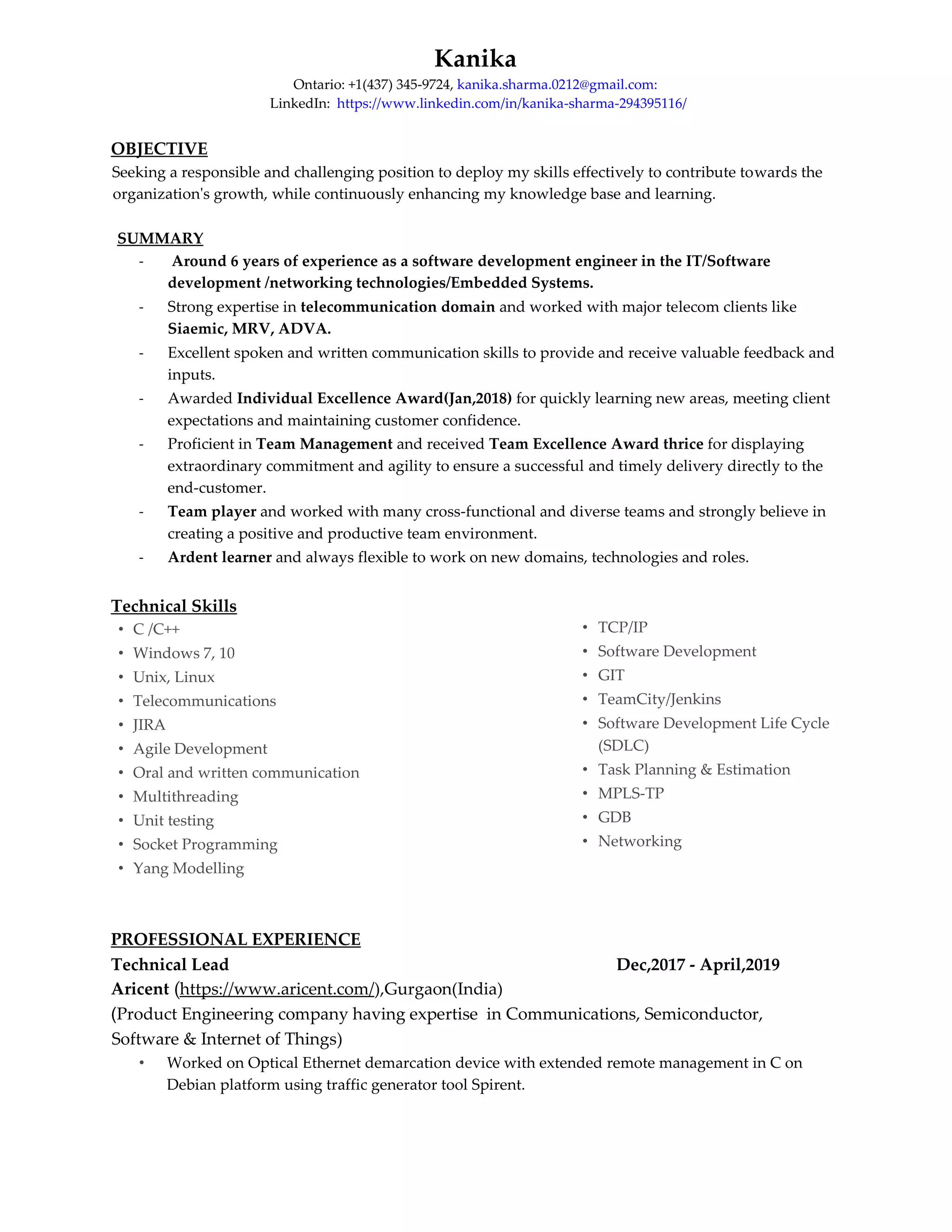 Kanika resume | PDF | Computer Software and Applications | Computing