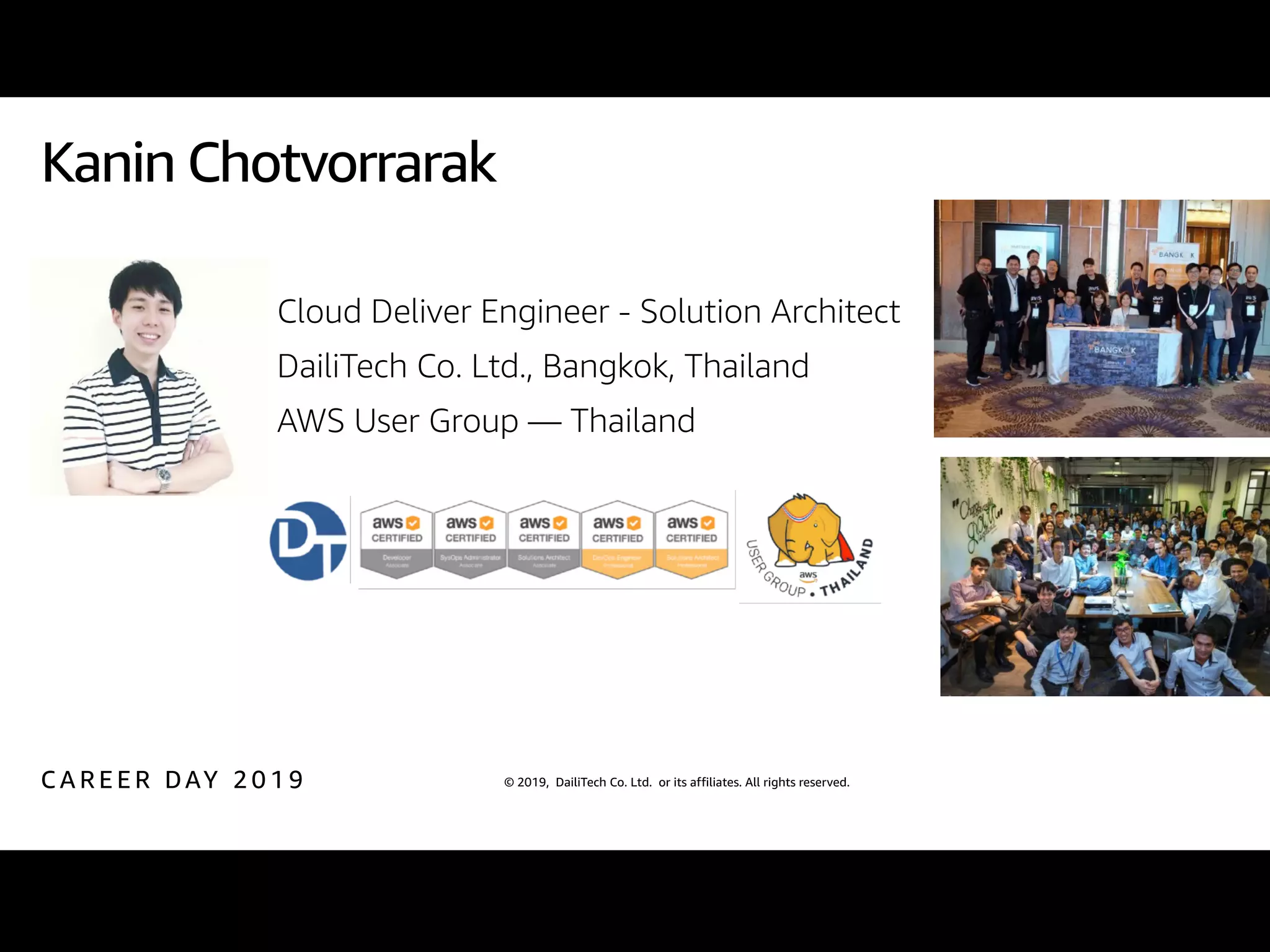 AWS Meetup: Career Day 2019 - Lightning Talk with Cloud Career Path: DevOps Engineer | PPT