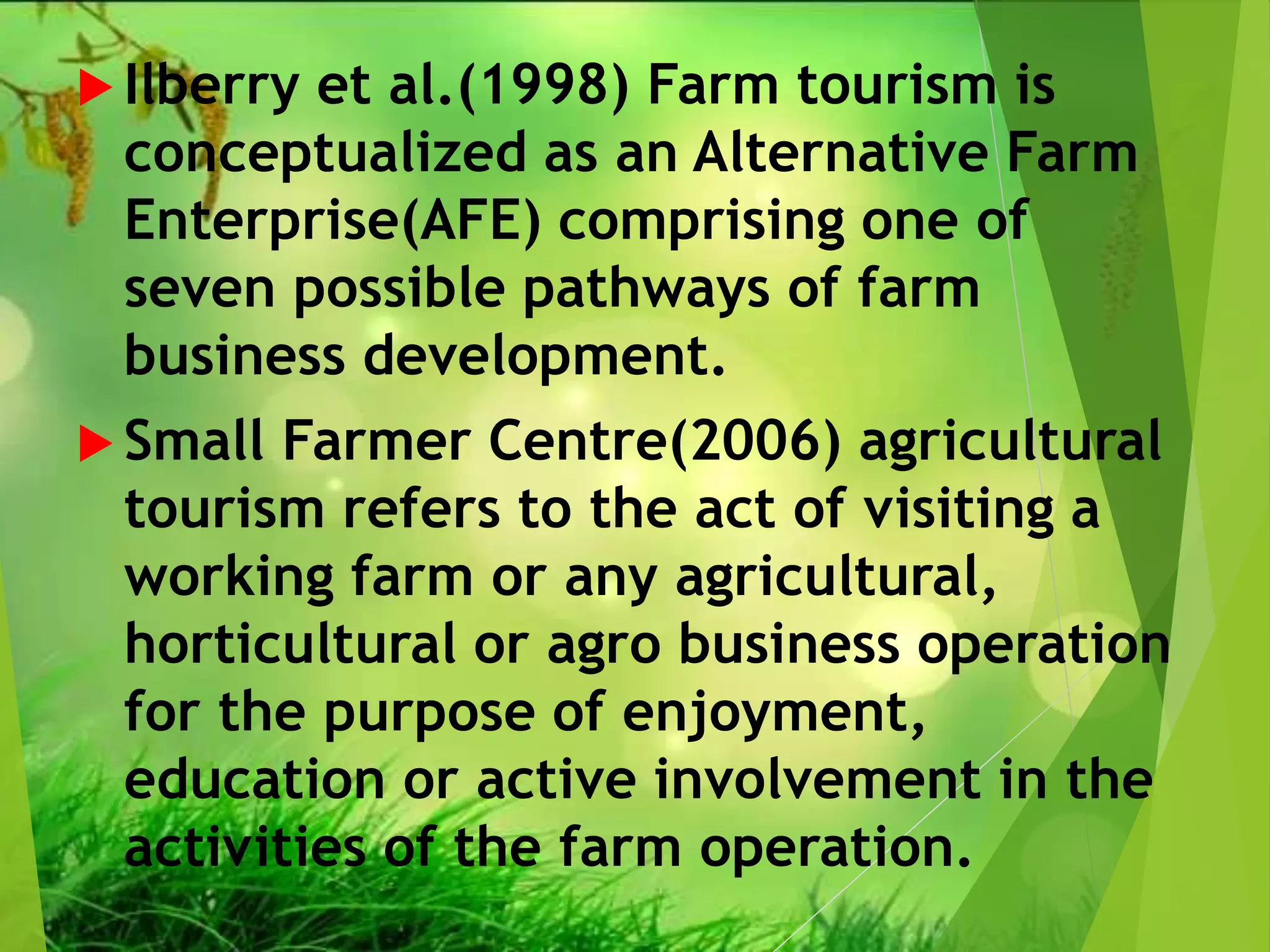 Agro tourism | PPTX