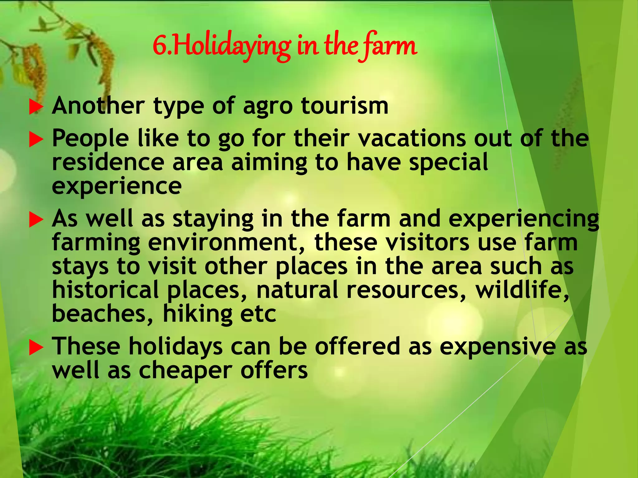 Agro tourism | PPTX