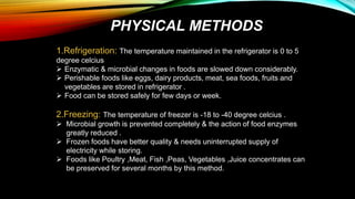 METHODS OF FOOD PRESERVATIONS FOOD SAFETY ISSUES | PPTX