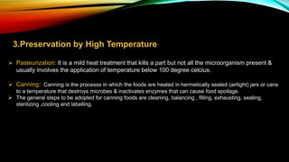 METHODS OF FOOD PRESERVATIONS FOOD SAFETY ISSUES | PPTX