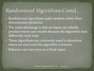 Randomized Algorithm | PPTX