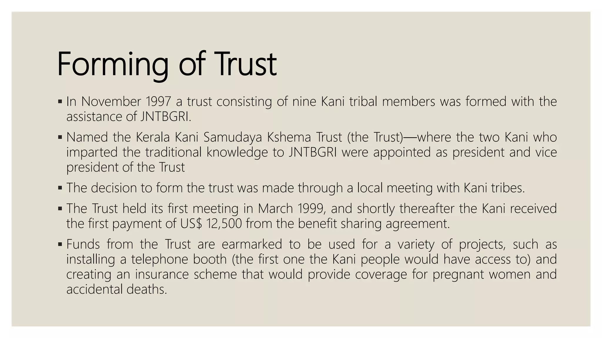 Kani tribe: The Jivani case | PPTX