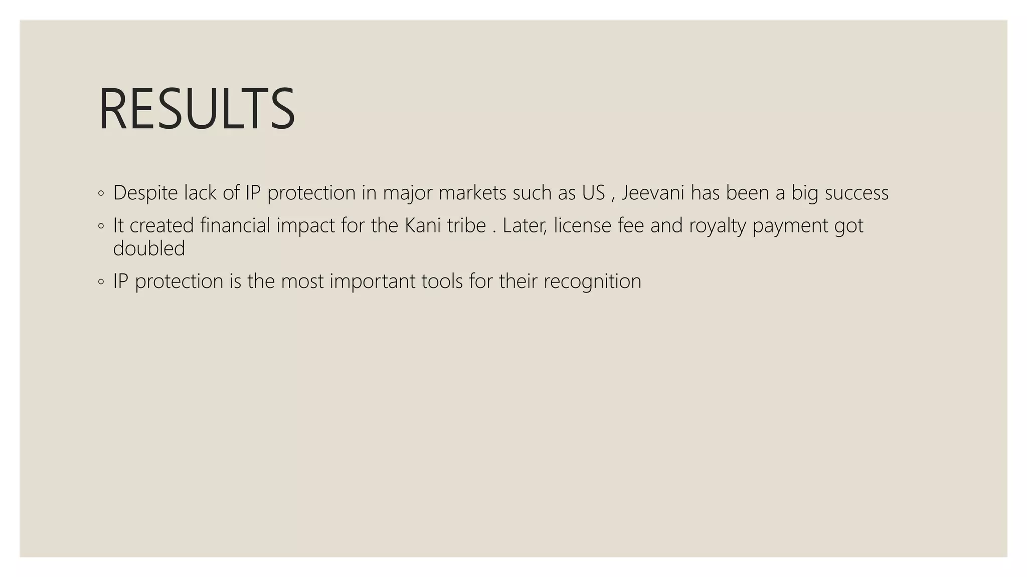 Kani tribe: The Jivani case | PPTX