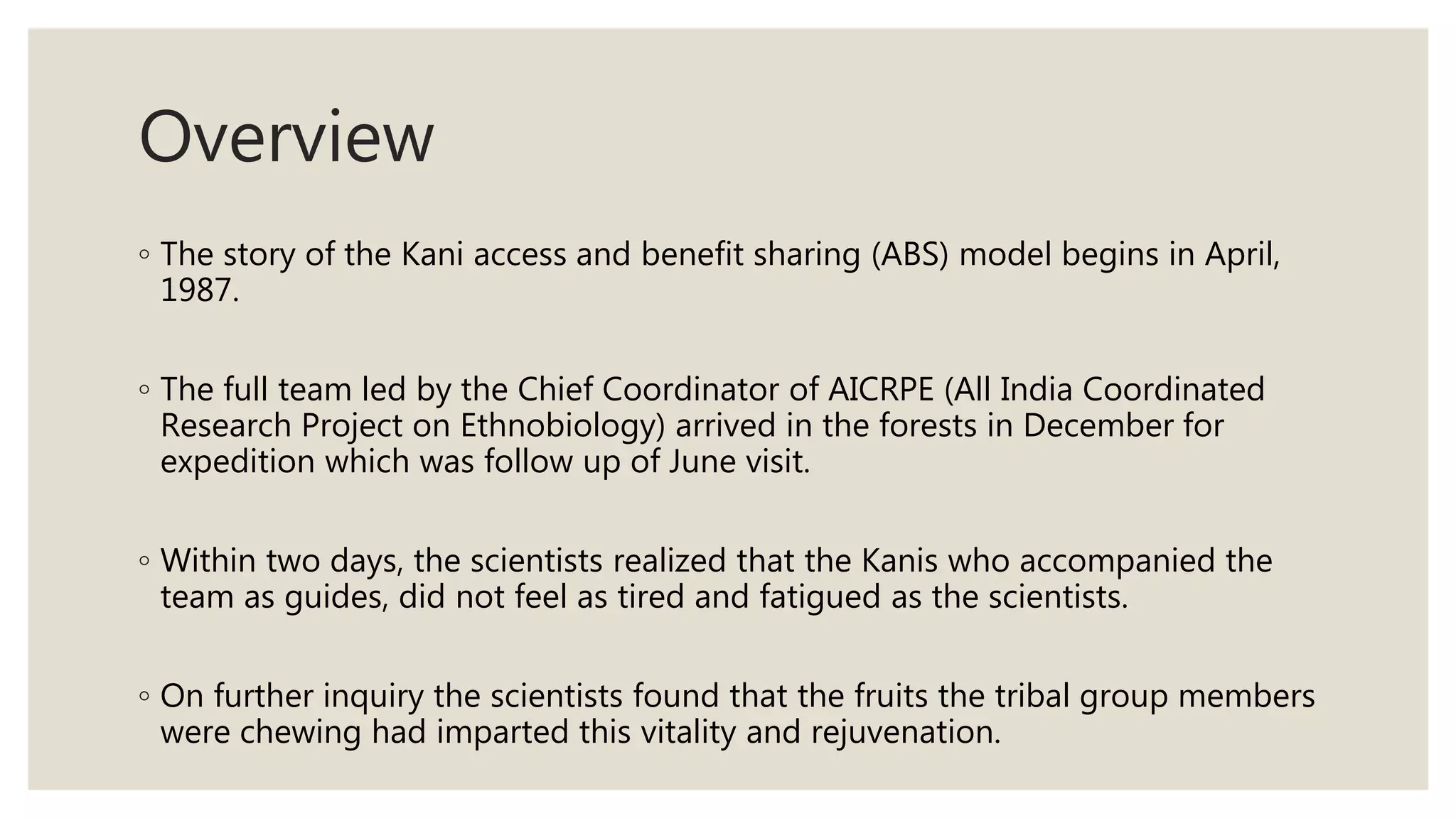 Kani tribe: The Jivani case | PPTX