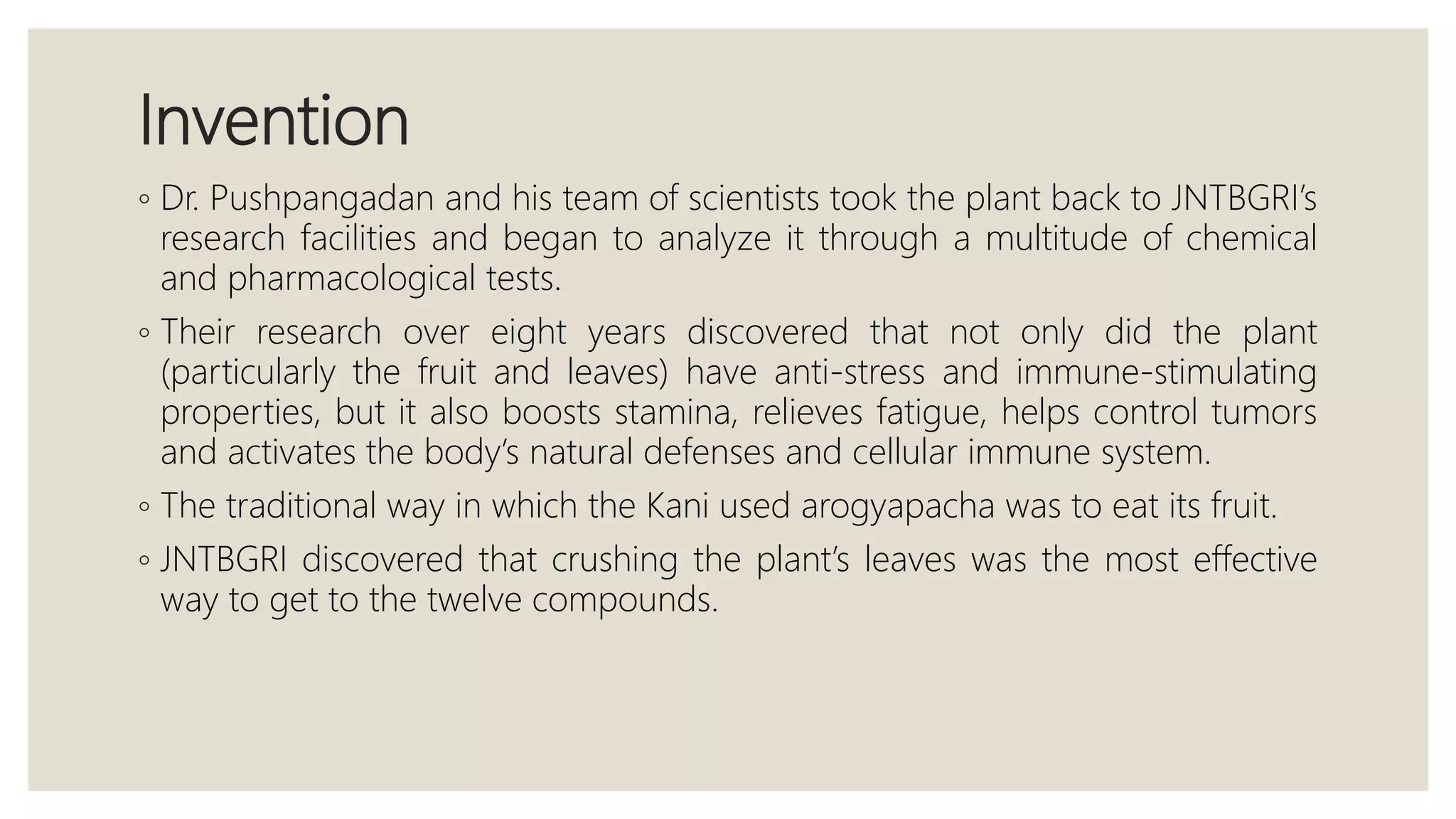 Kani tribe: The Jivani case | PPTX