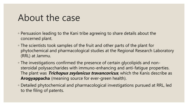 Kani tribe: The Jivani case | PPTX | Pharmaceutical Drugs | Medical Health
