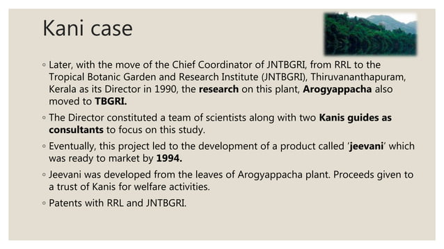 Kani tribe: The Jivani case | PPTX | Pharmaceutical Drugs | Medical Health