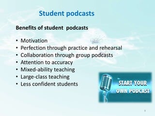 Developing students' listening and speaking skills through ELT podcast ...