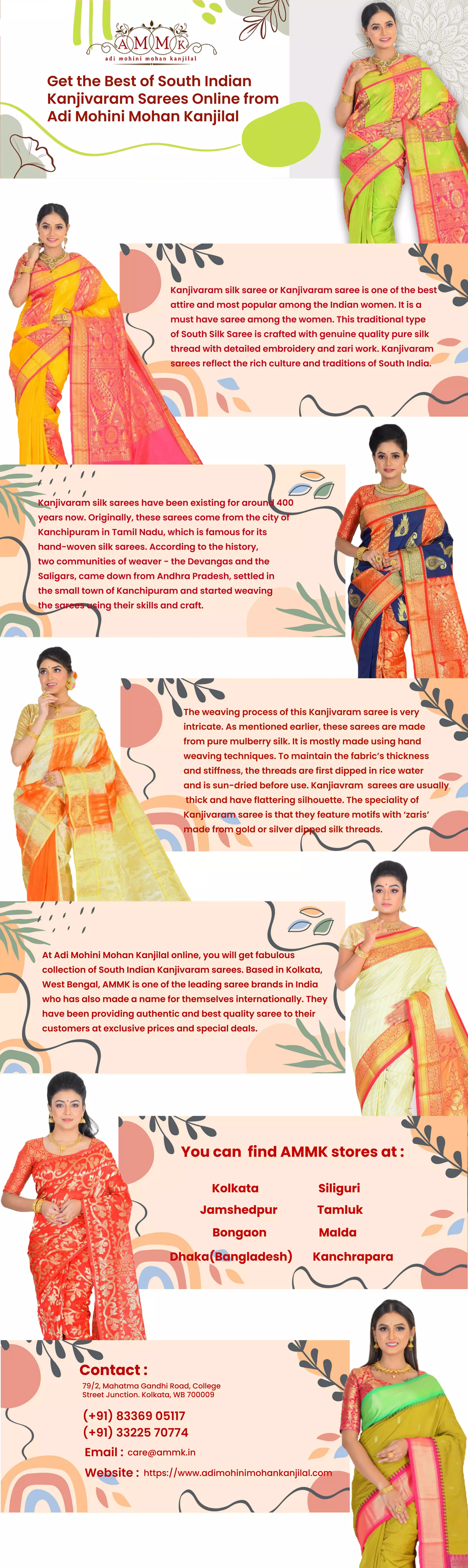 Get the Best of South Indian Kanjivaram Sarees Online from Adi Mohini Mohan Kanjilal | PDF