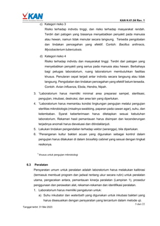 KAN K-01.04 Rev.1 Persyaratan Tambahan Akreditasi Laboratorium ...