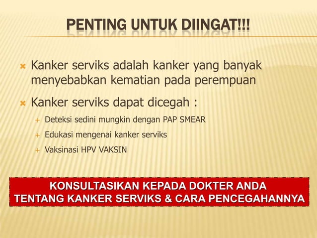 Kanker Leher Rahim dan Pencegahannya | PPTX