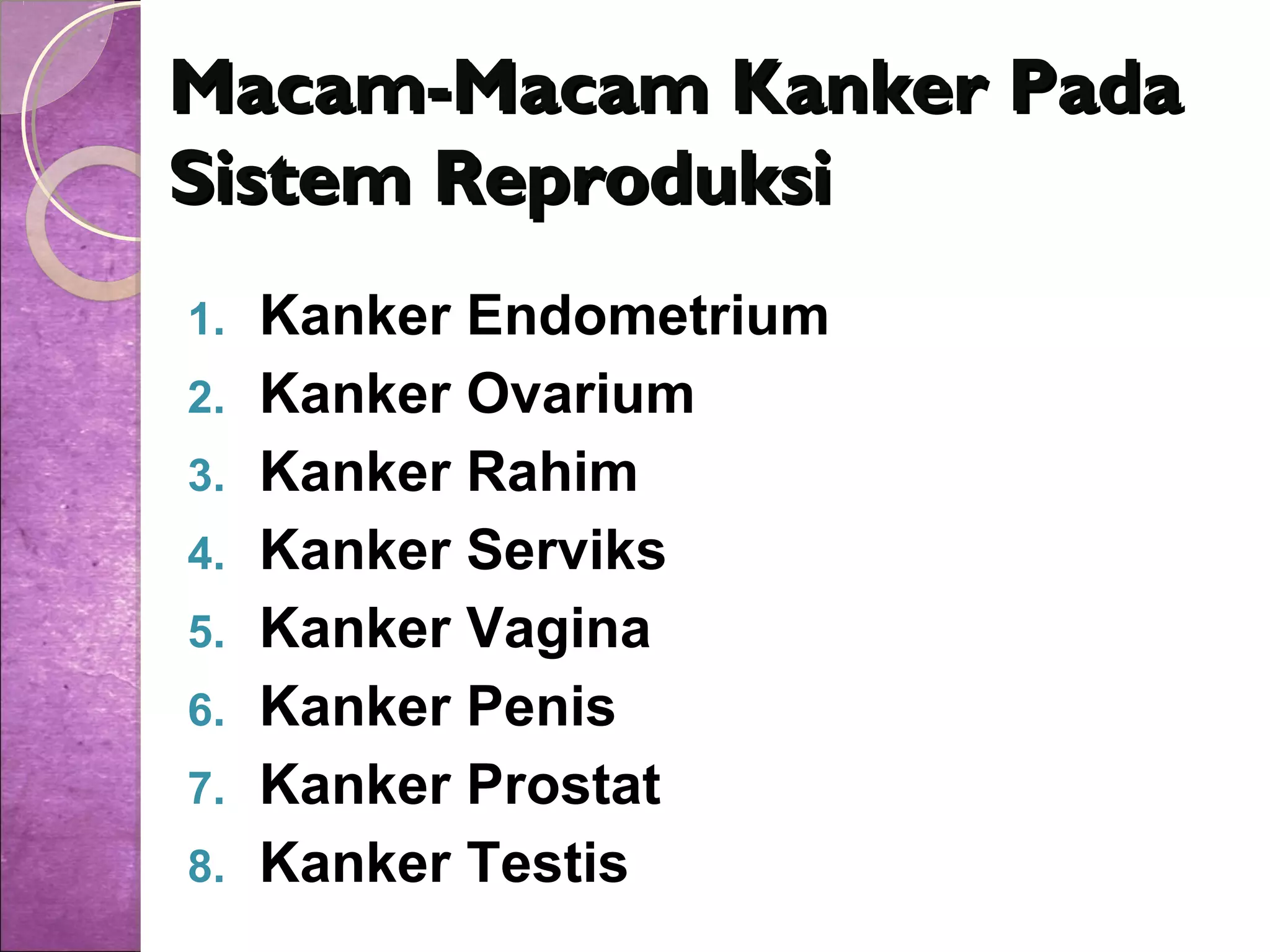 Kanker Pada Sistem Reproduksi | PPT
