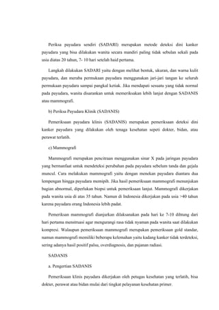 teori Kanker Payudara untuk deteksi dini.docx | Free Download