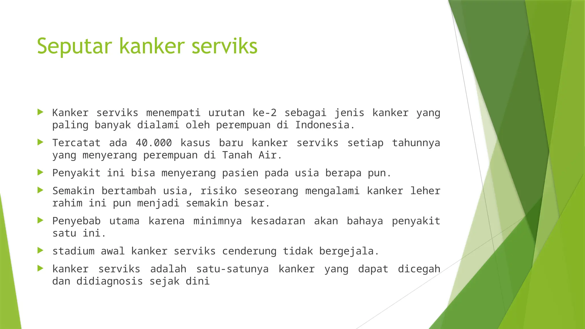 Kanker serviks dan imunisasi HPV sebagai pencegahan | PPTX