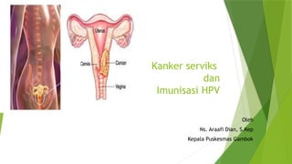 Kanker serviks dan imunisasi HPV sebagai pencegahan | PPTX