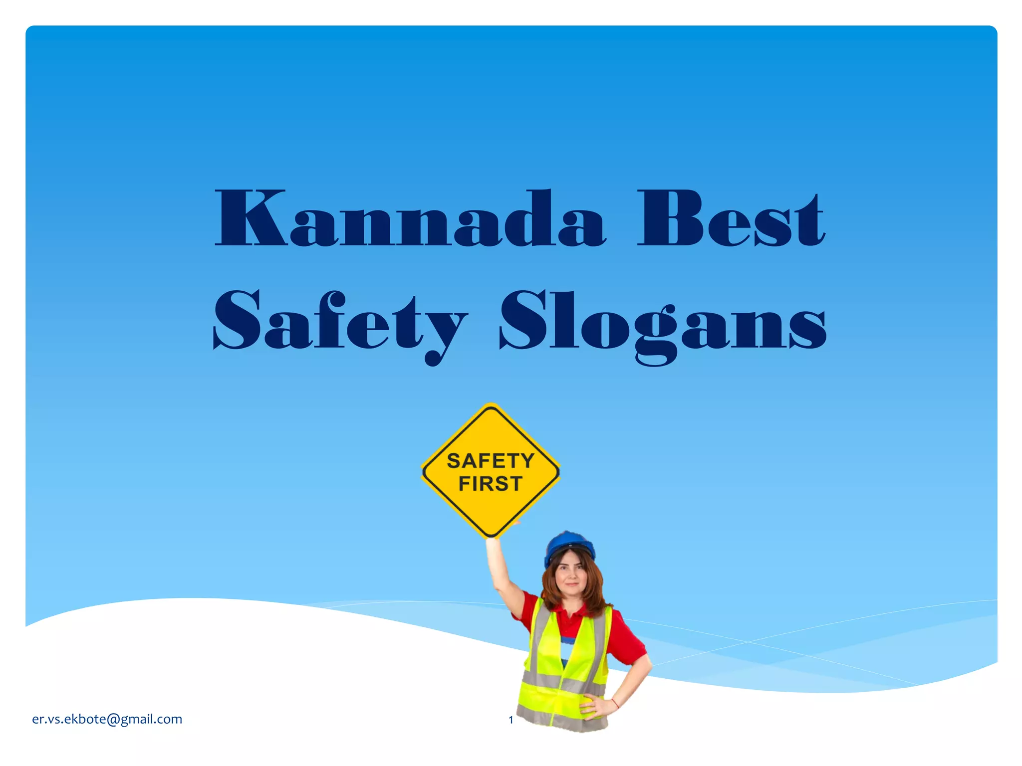 KANNADA BEST SAFETY SLOGANS | PDF