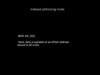 Adressing modes of 8086 | PPT