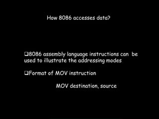 Adressing modes of 8086 | PPT