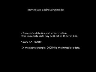 Adressing modes of 8086 | PPT