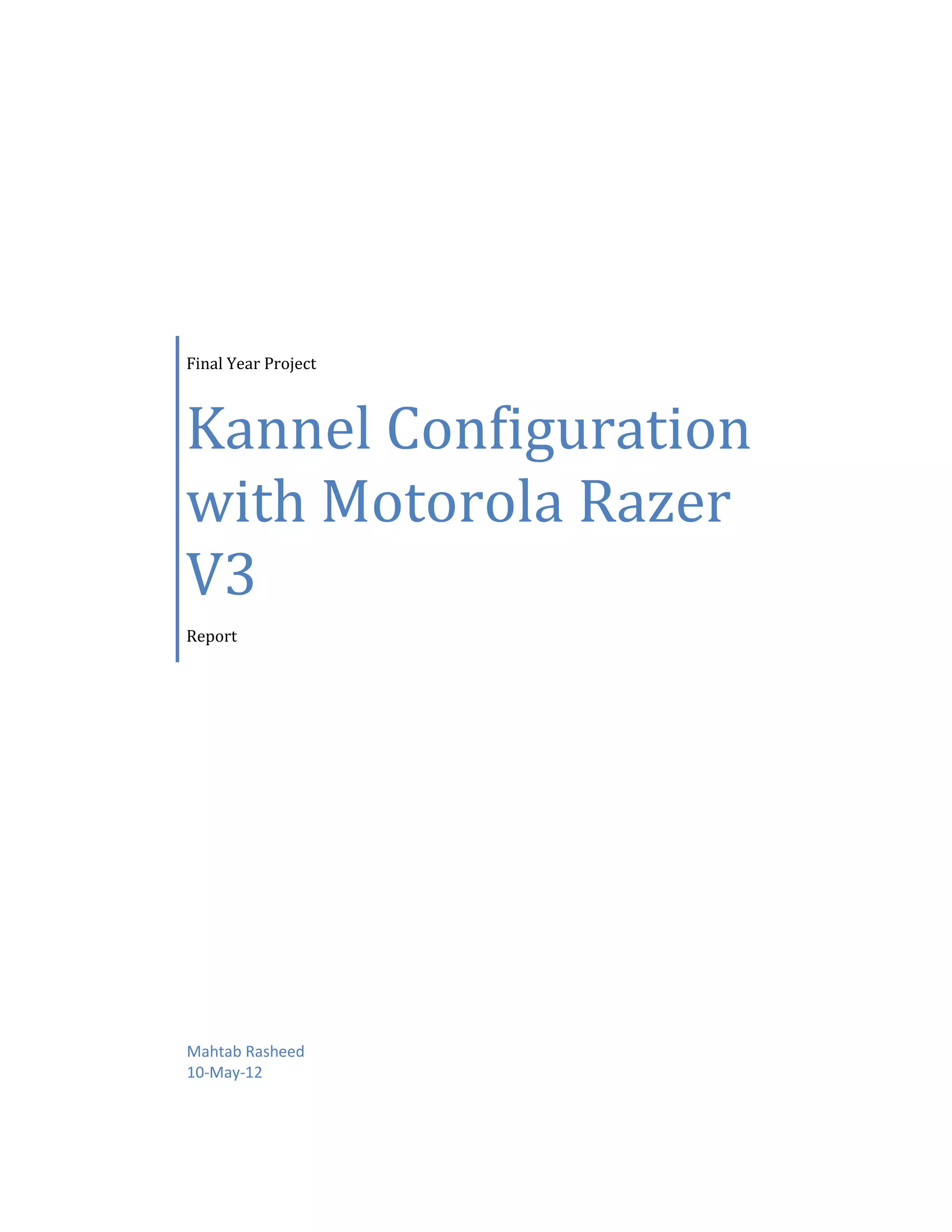 Kannel configuration step by step with Motorolla Razer | PDF ...