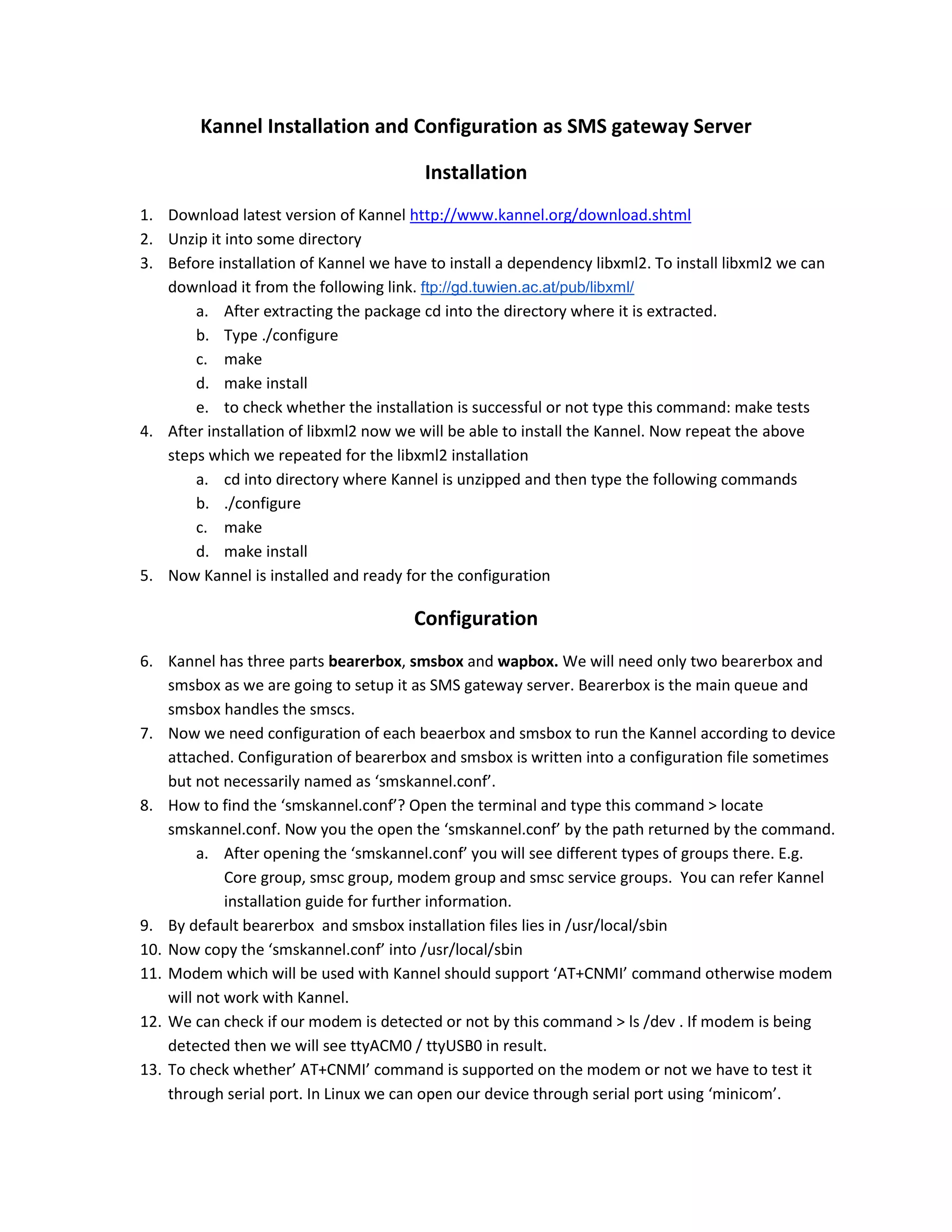 Kannel configuration step by step with Motorolla Razer | PDF ...