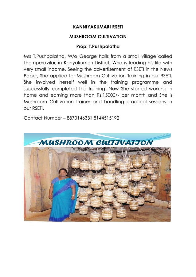 KANNIYAKUMARI RSETI.pdf | Currencies | Economy