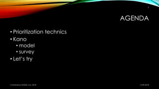 Igor Yamshanov: “Workshop “Prioritizing with Kano model” | PPT | Free ...