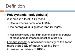 Polycythemia in newborn | PPTX