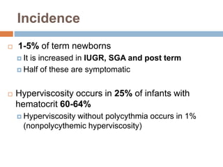 Polycythemia in newborn | PPTX