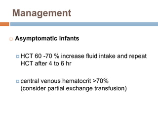 Polycythemia in newborn | PPTX