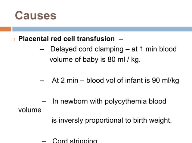 Polycythemia in newborn | PPT
