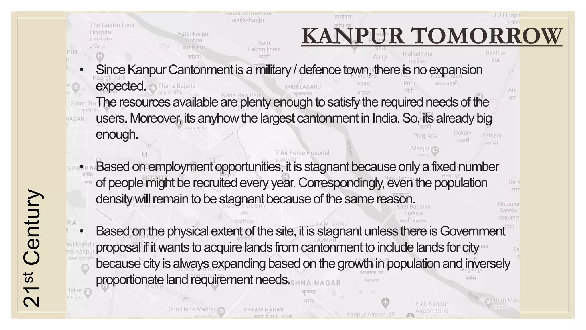 Kanpur cantonment - Defence Town - Settlement Pattern | PPT